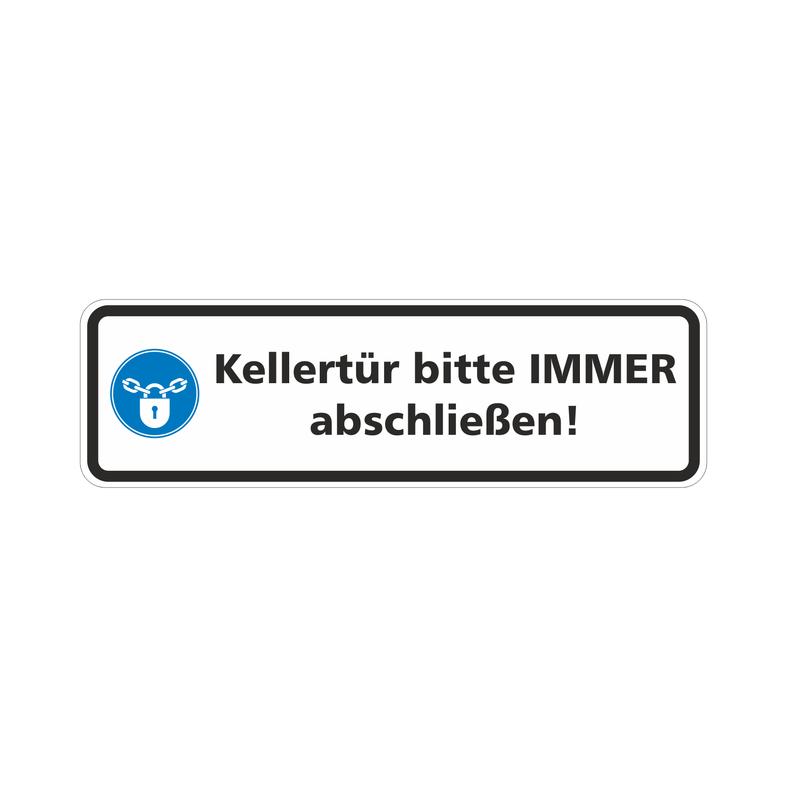 Aufkleber Tür abschließen